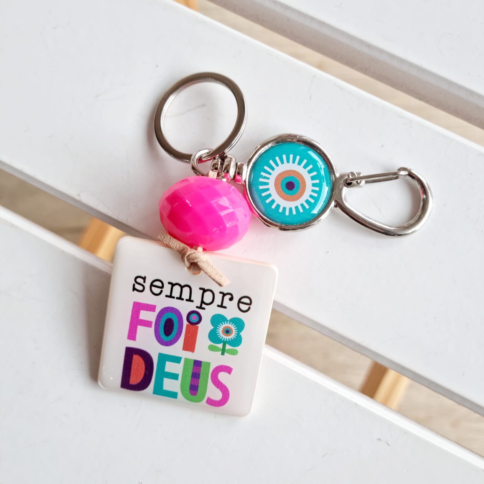 Chaveiro simples resina Sempre foi – Iaiá Casa